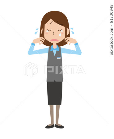 Woman receptionist clerk clerk clerk whole body... - Stock Illustration ...