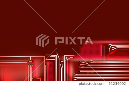 Abstract Hi-tech composition electronic red - Stock Illustration ...