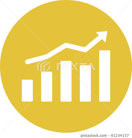 Rising graph icon - Stock Illustration [61234157] - PIXTA