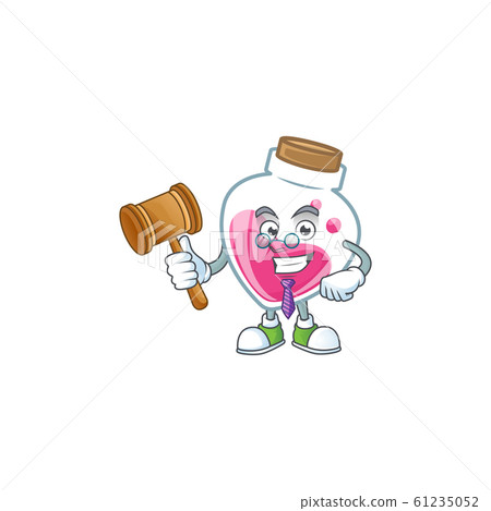 Smart Judge pink potion in mascot cartoon... - Stock Illustration ...