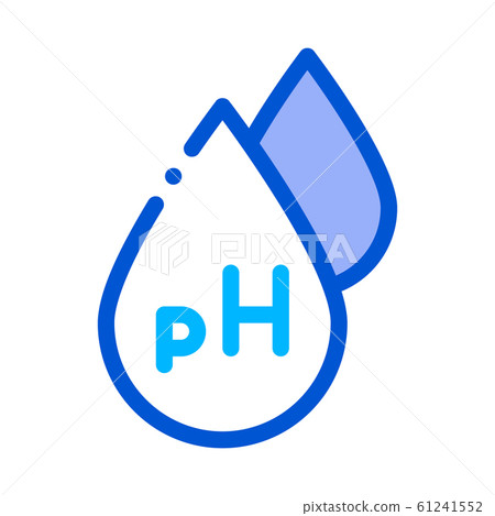 Neutral Ph Drop Icon Vector Outline Illustration - Stock Illustration ...