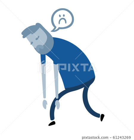 Cartoon guy in depression. The patients... - Stock Illustration ...