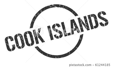 Cook Islands stamp. Cook Islands grunge round - Stock Illustration ...