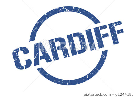 Cardiff stamp. Cardiff grunge round isolated sign - Stock Illustration ...