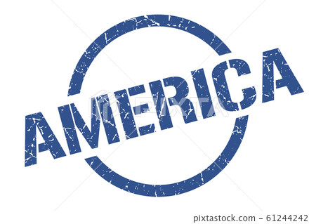 America stamp. America grunge round isolated sign - Stock Illustration ...