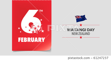 New Zealand waitangi day greeting card, banner,... - Stock Illustration ...