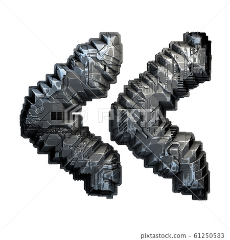 Symbol left quotation marks made of metal...-插圖素材 [61250583] - PIXTA圖庫