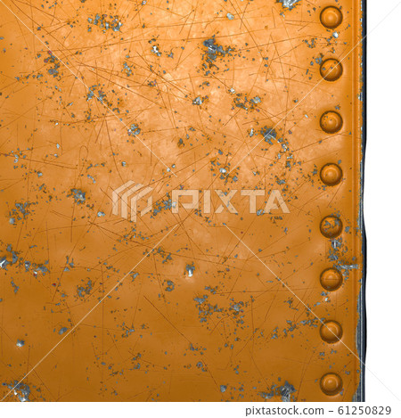 Rusty metal strip with rivets on the left... - Stock Illustration ...