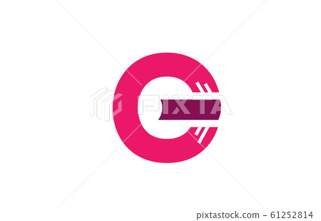 pink white alphabet letter O logo design icon for - Stock Illustration ...