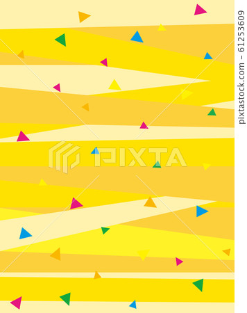 Yellow slash and confetti - Stock Illustration [61253609] - PIXTA