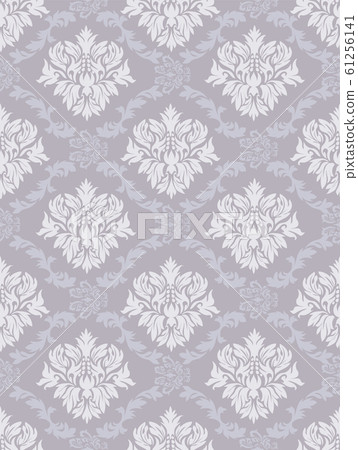 Damask pattern gray damask background... - Stock Illustration [61256141 ...
