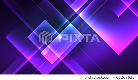 Neon glowing techno square rectangle lines,... - Stock Illustration ...