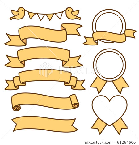 Ribbon frame set color - Stock Illustration [61264600] - PIXTA