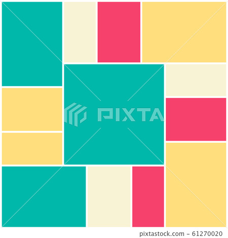 Photo collage pattern. White frames, colored... - Stock Illustration ...