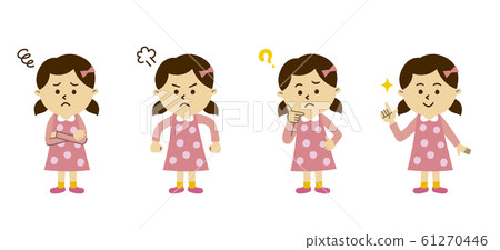 Girl _ problem solving set 2 - Stock Illustration [61270446] - PIXTA