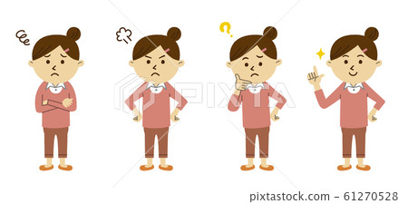 Young woman _ problem solving set 2 - Stock Illustration [61270528] - PIXTA