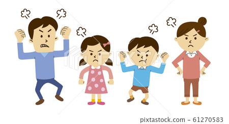 Family_Angry Set - Stock Illustration [61270583] - PIXTA