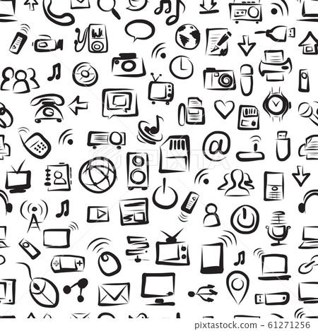 Seamless pattern with IT devices for your design - Stock Illustration ...