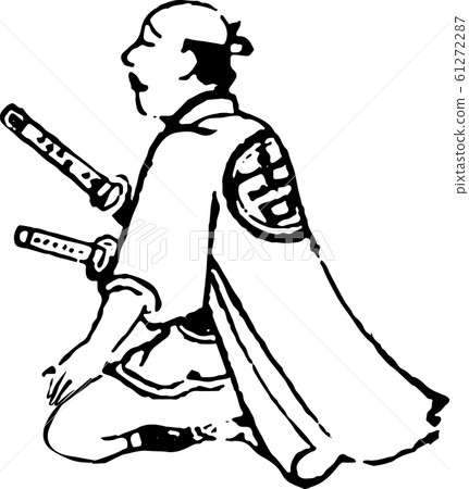 Samurai sitting straight - Stock Illustration [61272287] - PIXTA