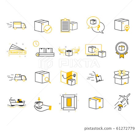 Simple Set of Delivery - Stock Illustration [61272779] - PIXTA