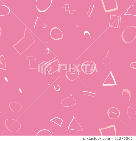 Abstract geometric cream color shapes on pink... - Stock Illustration ...