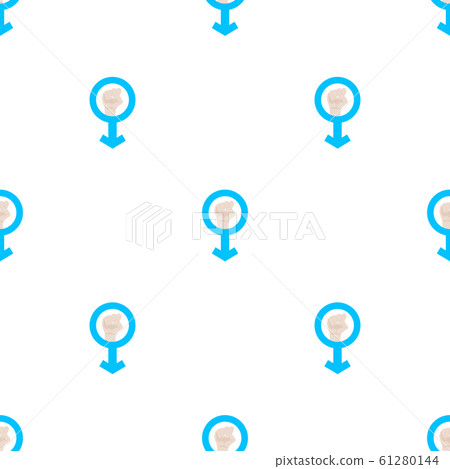 Seamless pattern with man's resist symbol on white - Stock Illustration ...