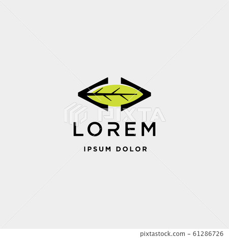 green code logo design vector nature coding symbol - Stock Illustration ...