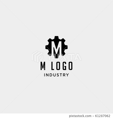 gear machine logo initial m industry vector icon - Stock Illustration ...