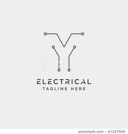 connect or electrical y logo design vector icon-插圖素材 [61287469] - PIXTA圖庫