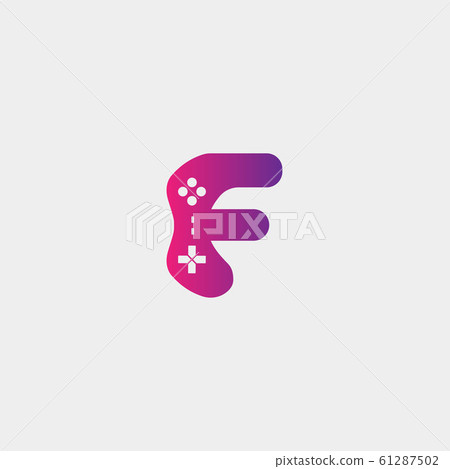 letter f game logo design template vector - Stock Illustration ...