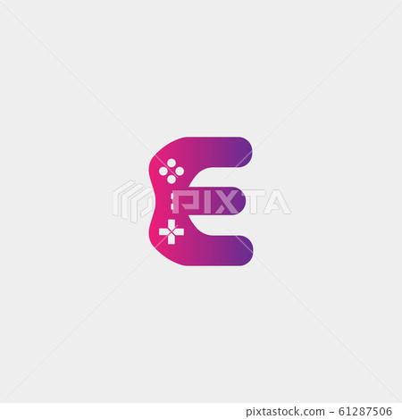 letter e game logo design template vector - Stock Illustration ...