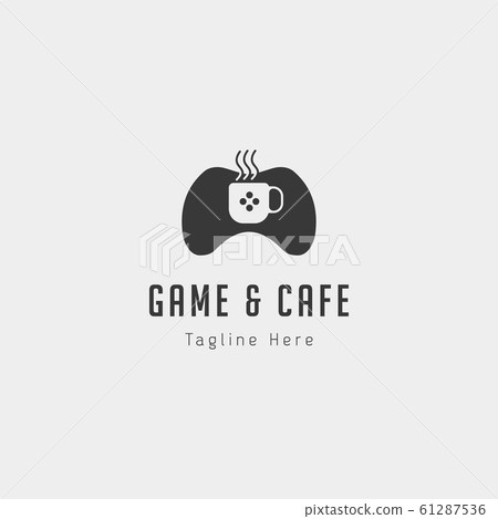 game cafe logo design concept vector illustration - Stock Illustration ...