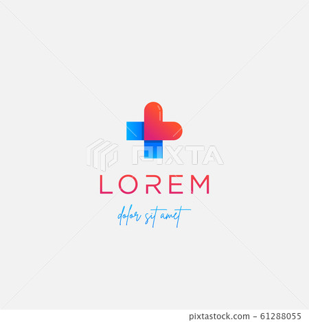 love cross logo design vector isolated icon - Stock Illustration ...
