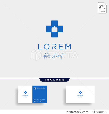 home cross logo design vector isolated icon - Stock Illustration ...