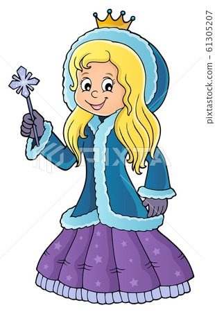Princess in winter clothes theme image 1 - Stock Illustration [61305207 ...