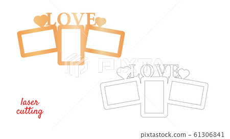 Frame for photos with inscription Love for... - Stock Illustration ...