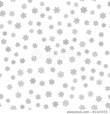 Gray flower pattern. Seamless vector - Stock Illustration [61323353 ...