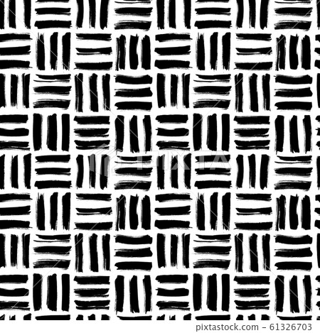 Woven hand drawn vector seamless pattern. - Stock Illustration ...