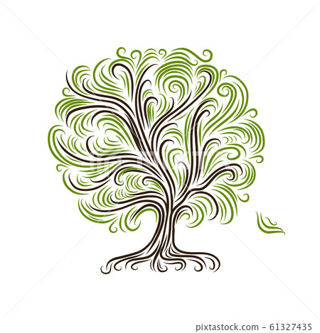 Abstract tree with roots for your design - Stock Illustration [61327435 ...