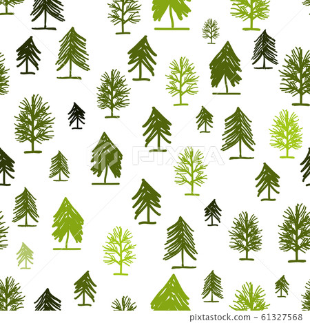 Abstract forest pattern with trees for your design - Stock Illustration ...