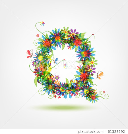 Floral letter for your design - Stock Illustration [61328292] - PIXTA