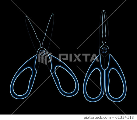 x-ray pair of scissors - Stock Illustration [61334118] - PIXTA