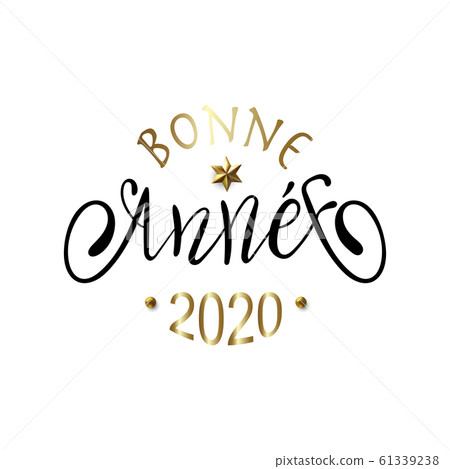 Bonne Annee - Happy New Year in French greeting - Stock Illustration ...