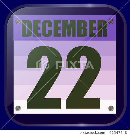December 22 icon. For planning important day.... - Stock Illustration ...