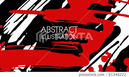 Red and black abstract background with ink splats. - Stock Illustration ...
