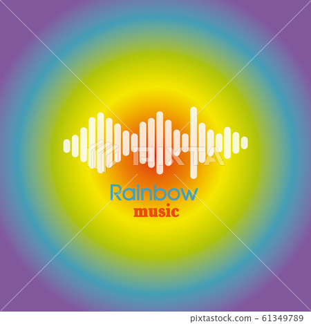 Rainbow music background - Stock Illustration [61349789] - PIXTA