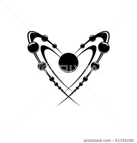 Chaotic movement of atoms and molecules - Stock Illustration [61350286 ...