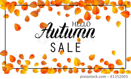 Hello autumn sale lettering banner. Special... - Stock Illustration ...