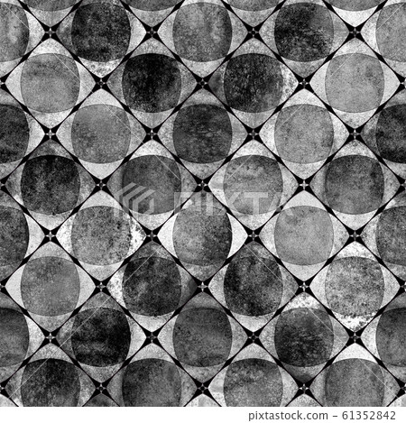 Seamless geometric pattern with grunge watercolor - Stock Illustration ...