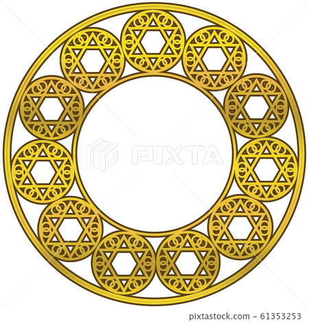 Magic circle background material wallpaper gold - Stock Illustration ...